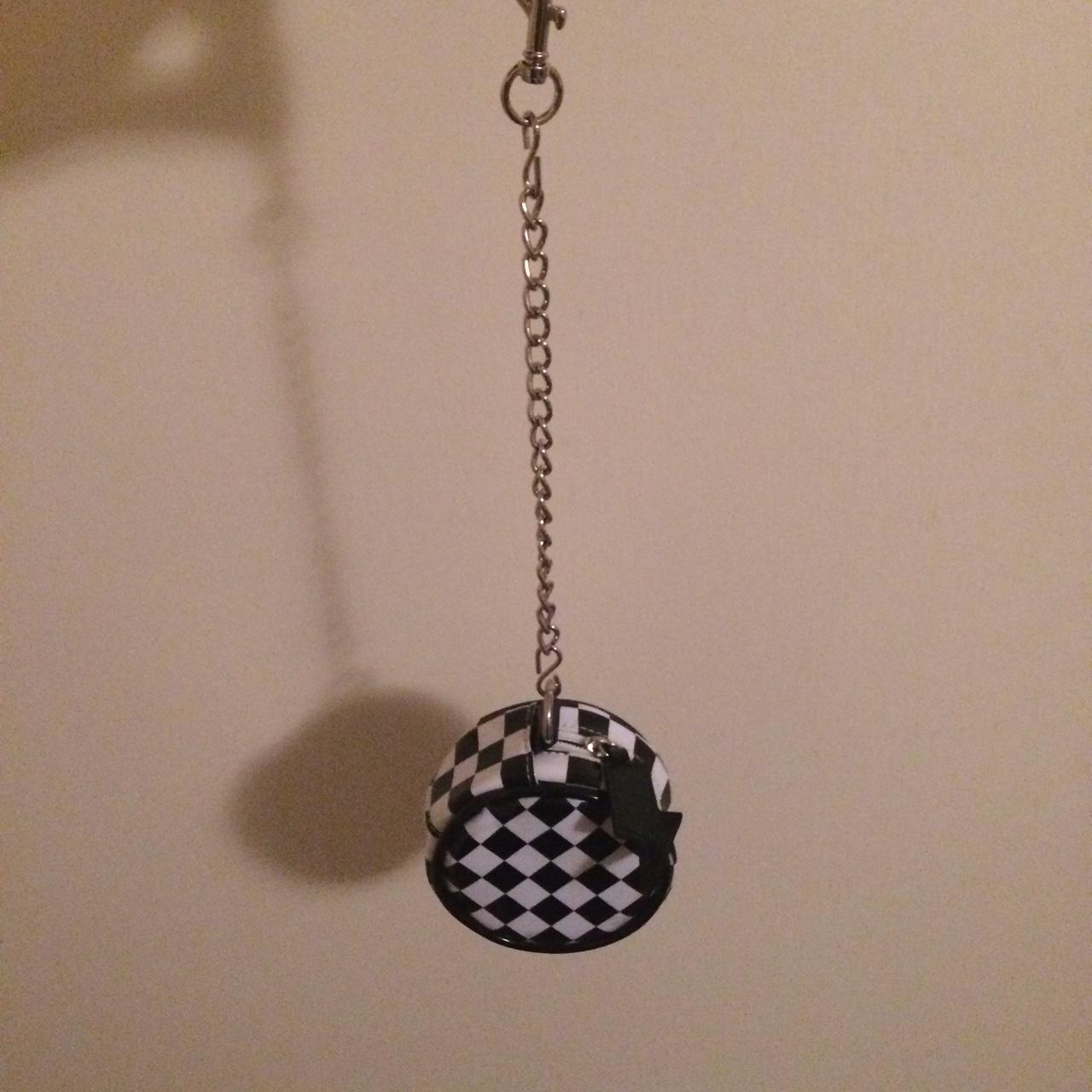 Dollskill checkered coin pouch with chain... - Depop