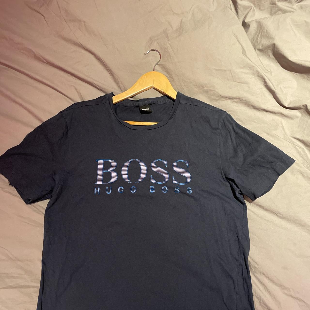 Navy BOSS tshirt Hugo boss Summer tshirt Good... - Depop