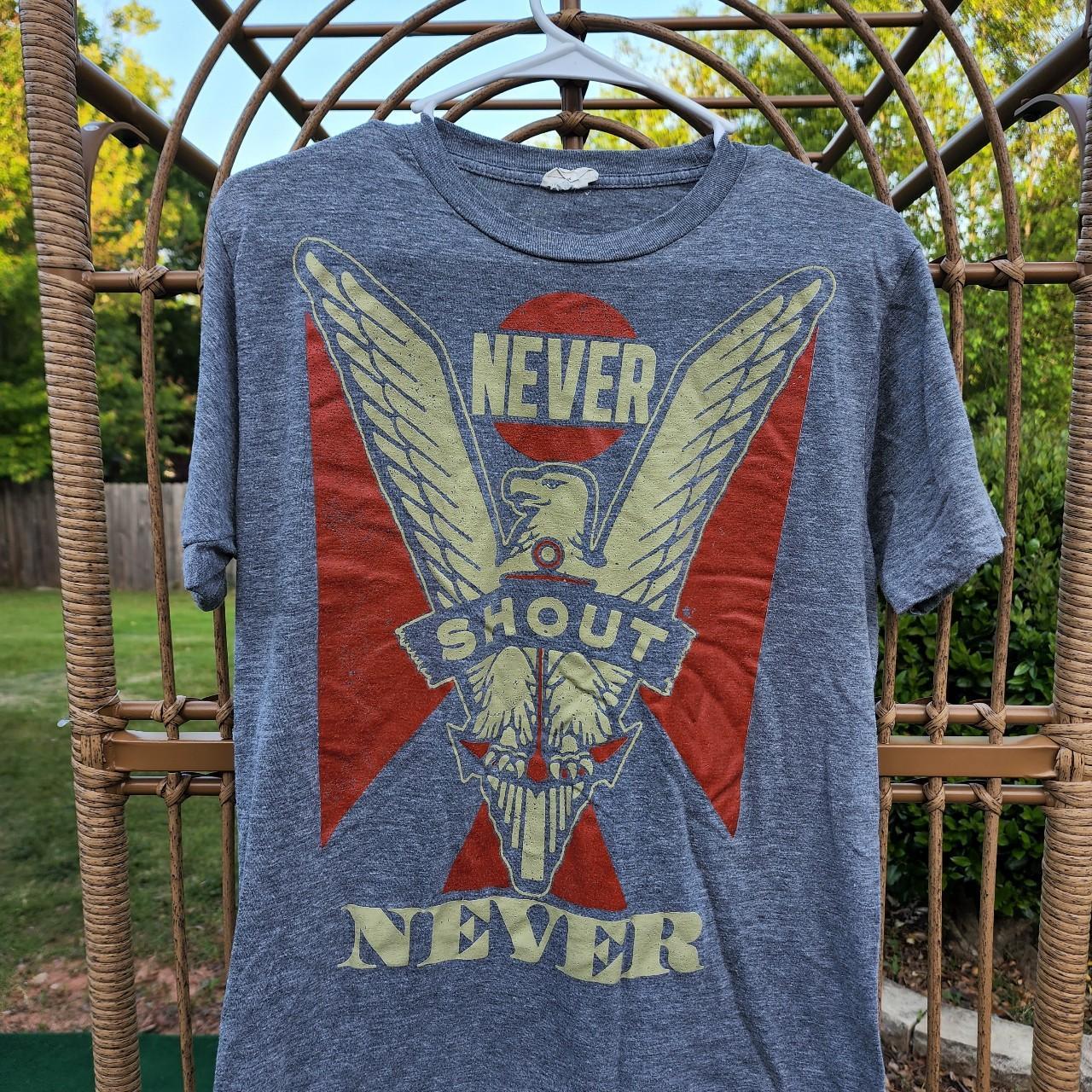 Never Shout Never- Warped Tour T-Shirt Size Medium... - Depop