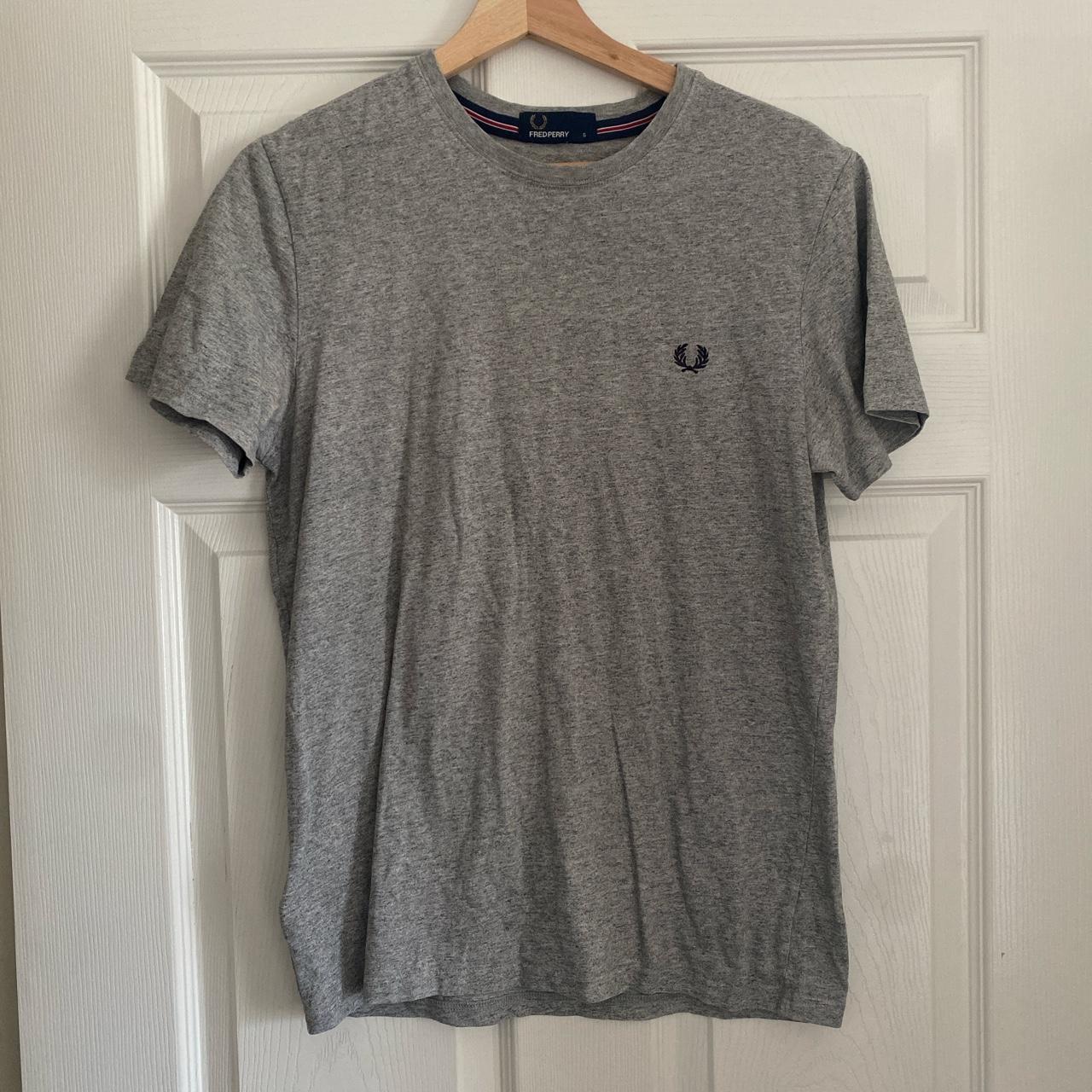 Fred Perry Men's Grey T-shirt | Depop