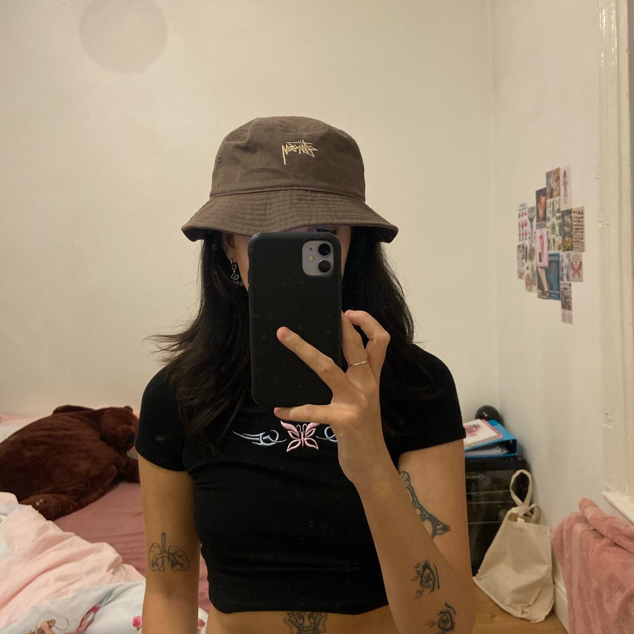 Sickest brown stussy bucket hat, practically brand... - Depop