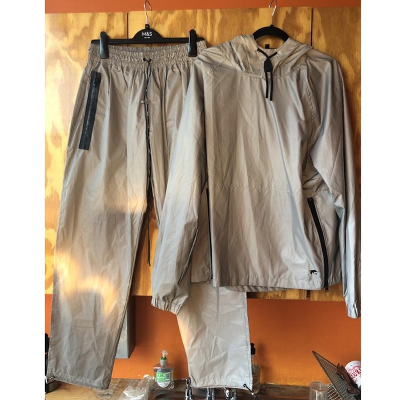 NDG studio silver shell hooded top SS19... - Depop