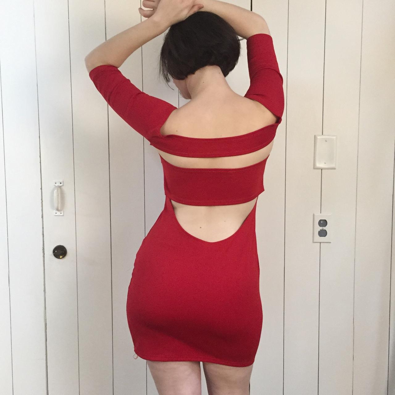 VERY SEXY RED DRESS! Cut outs in front & back,... - Depop
