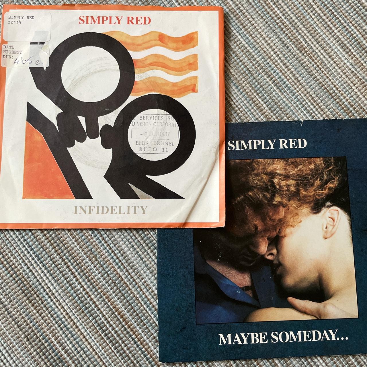 Simply Red 7 inch records singles vinyl x2 Play... - Depop