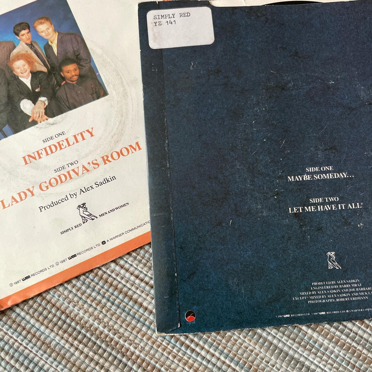 Simply Red 7 inch records singles vinyl x2 Play... - Depop