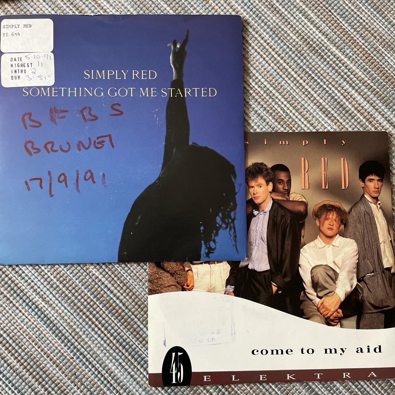 Simply Red 7 inch records singles vinyl x2 Play... - Depop