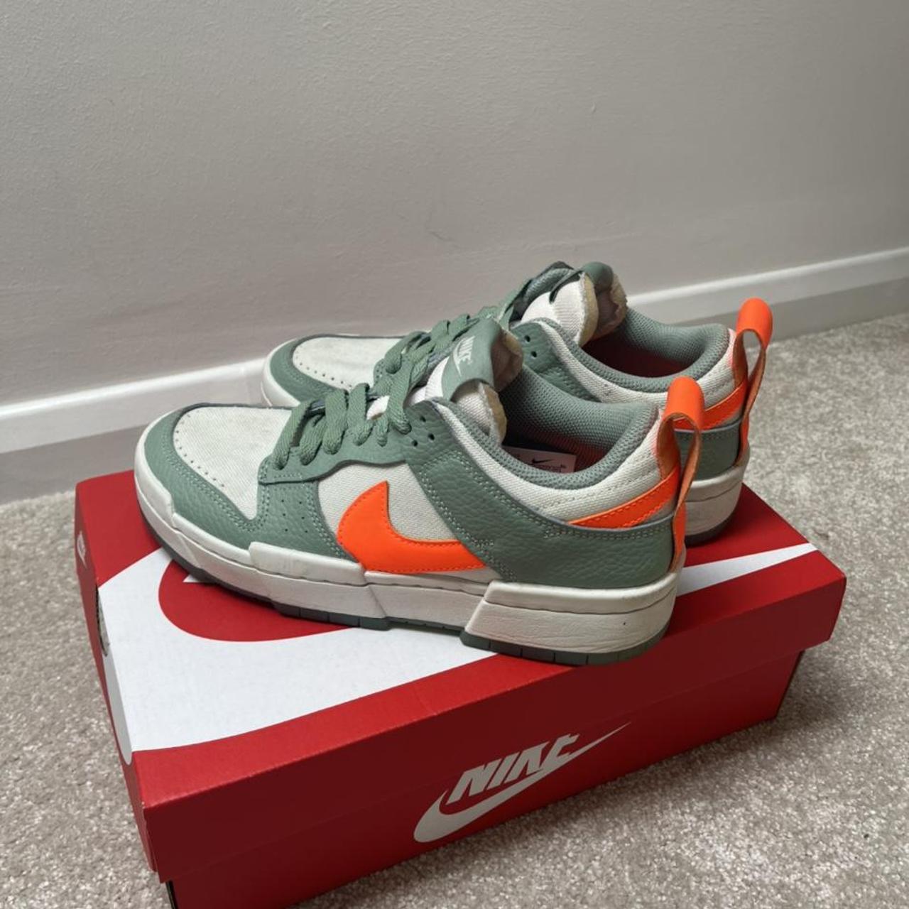 Nike Low Disrupt Sea Grass Hyper Crimson UK SIZE... - Depop