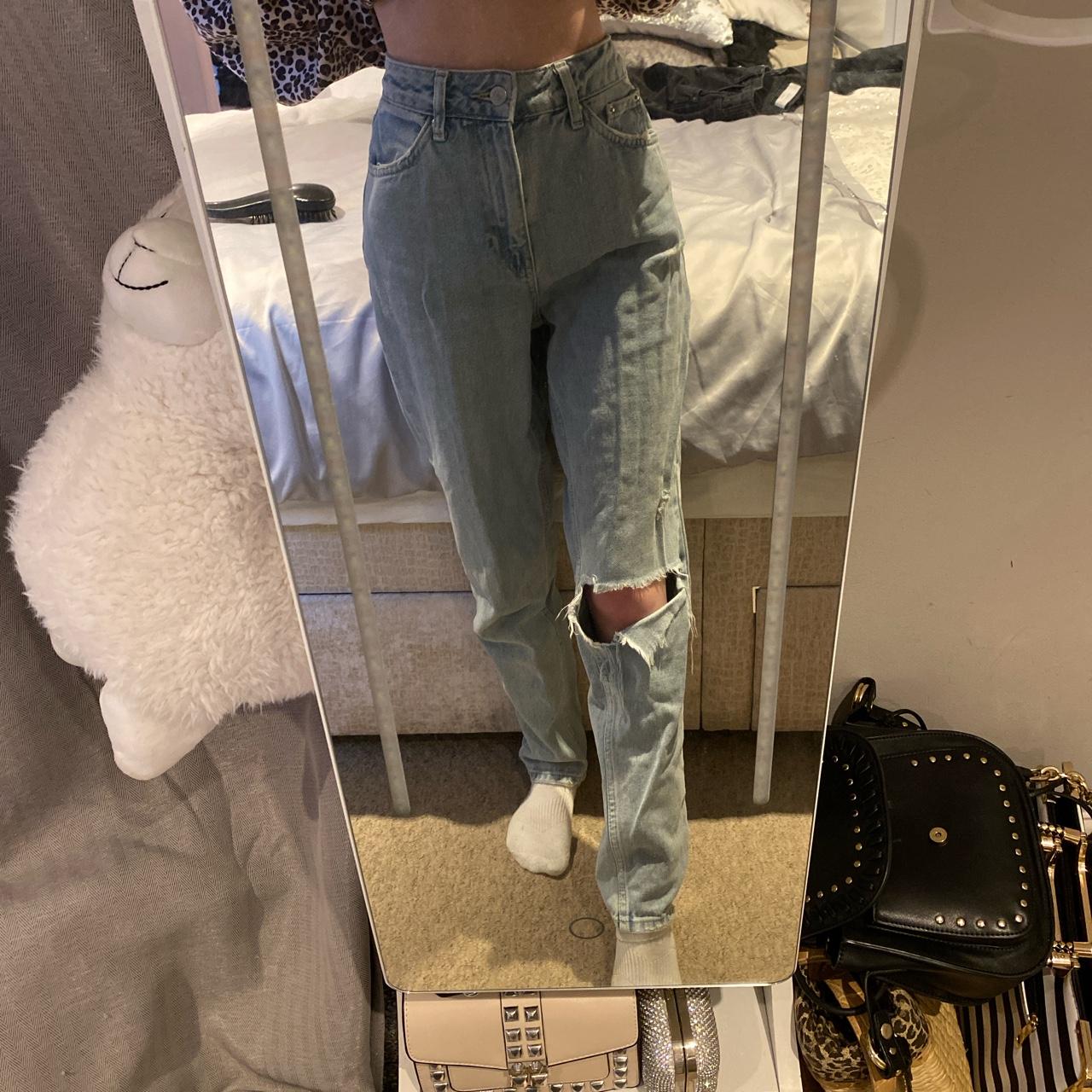Topshop light blue ripped MOM jeans. Only selling as... - Depop