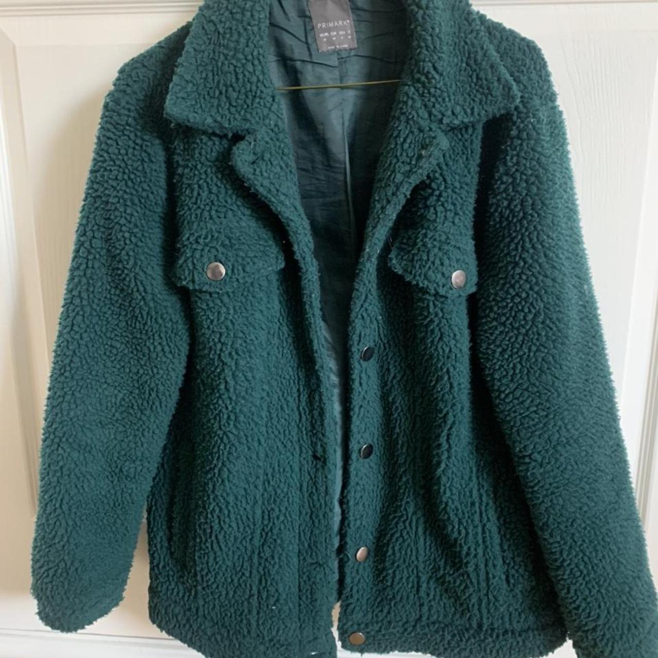 🥦primark forest green borg jacket🌲 worn but... - Depop