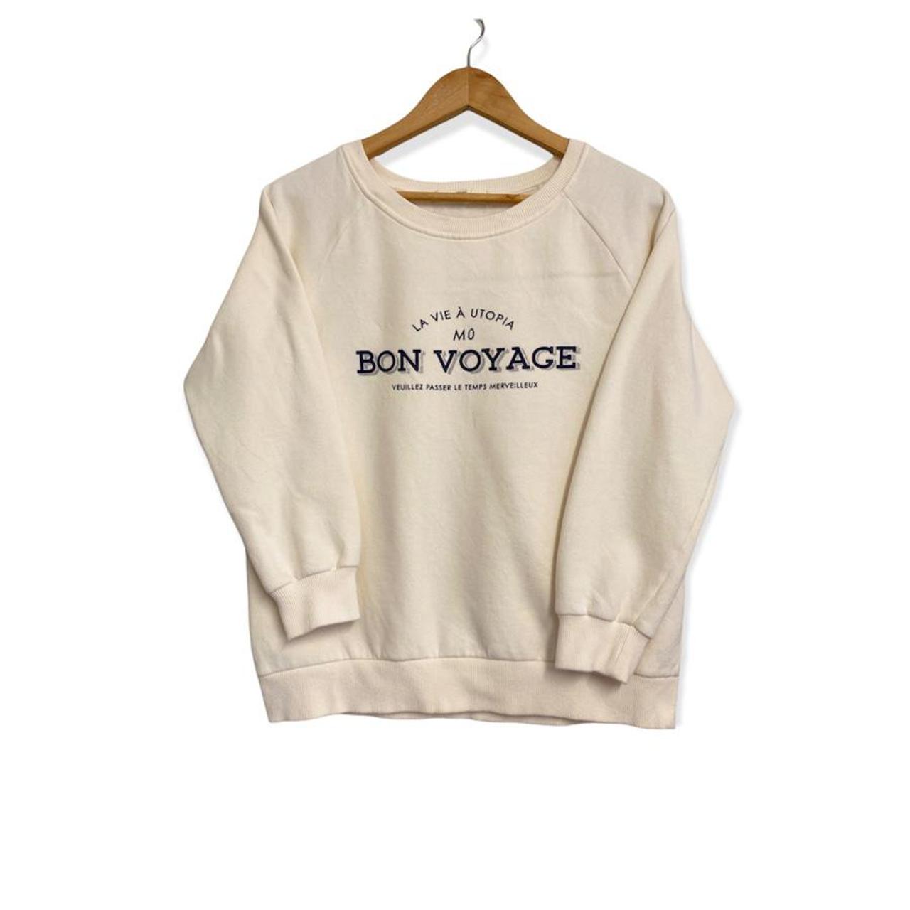 Bon voyage spell out printed sweatshirt Size:... - Depop