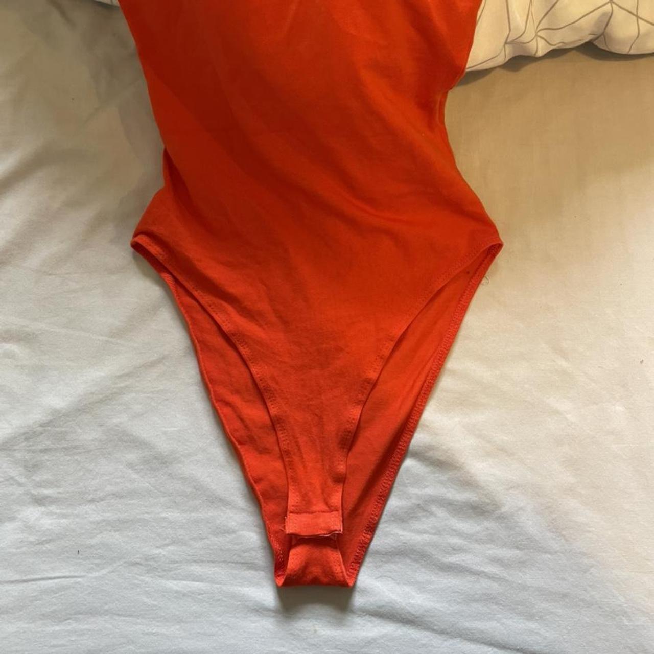 New Look Women's Orange and Red Bodysuit | Depop