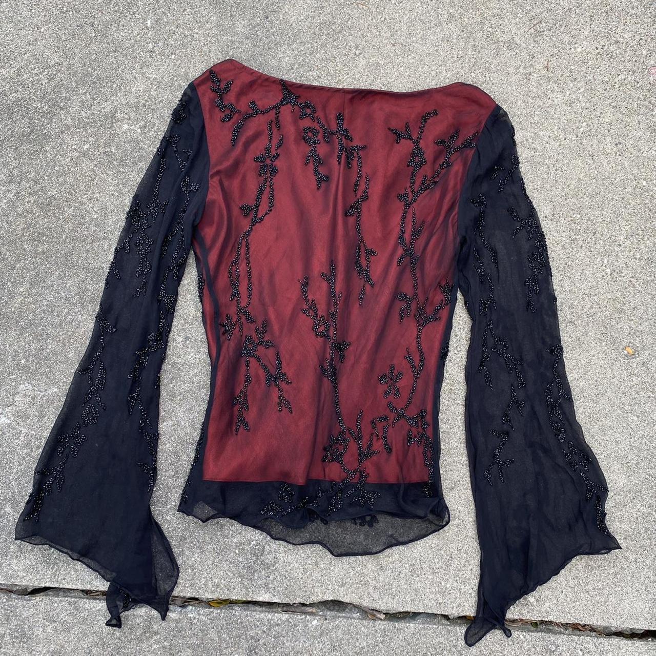 Absolutely gorgeous vintage blood red and black lace... - Depop Absolutely gorgeous vintage blood red and black lace... - Depop