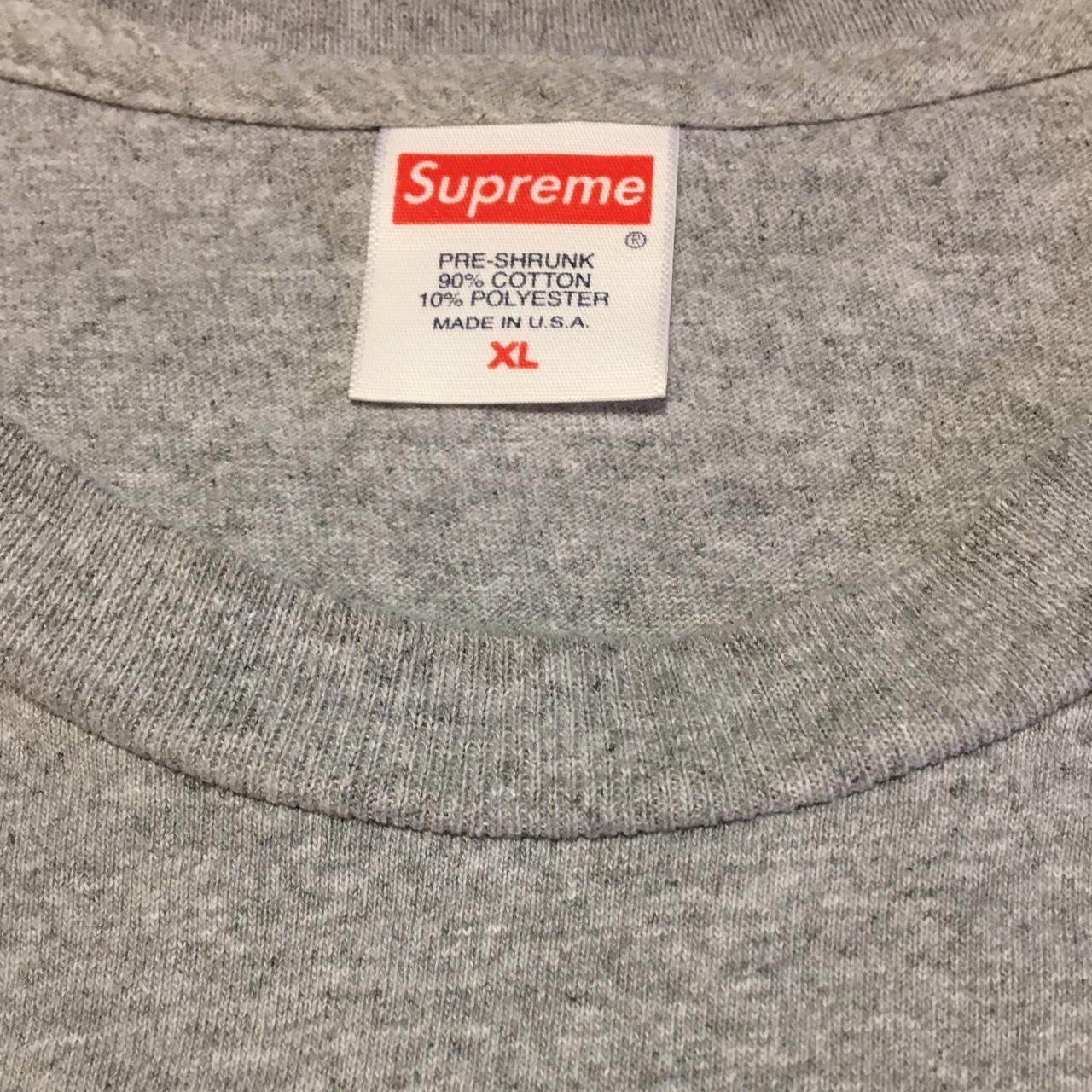 Supreme basic tee in grey Great condition Size XL... - Depop