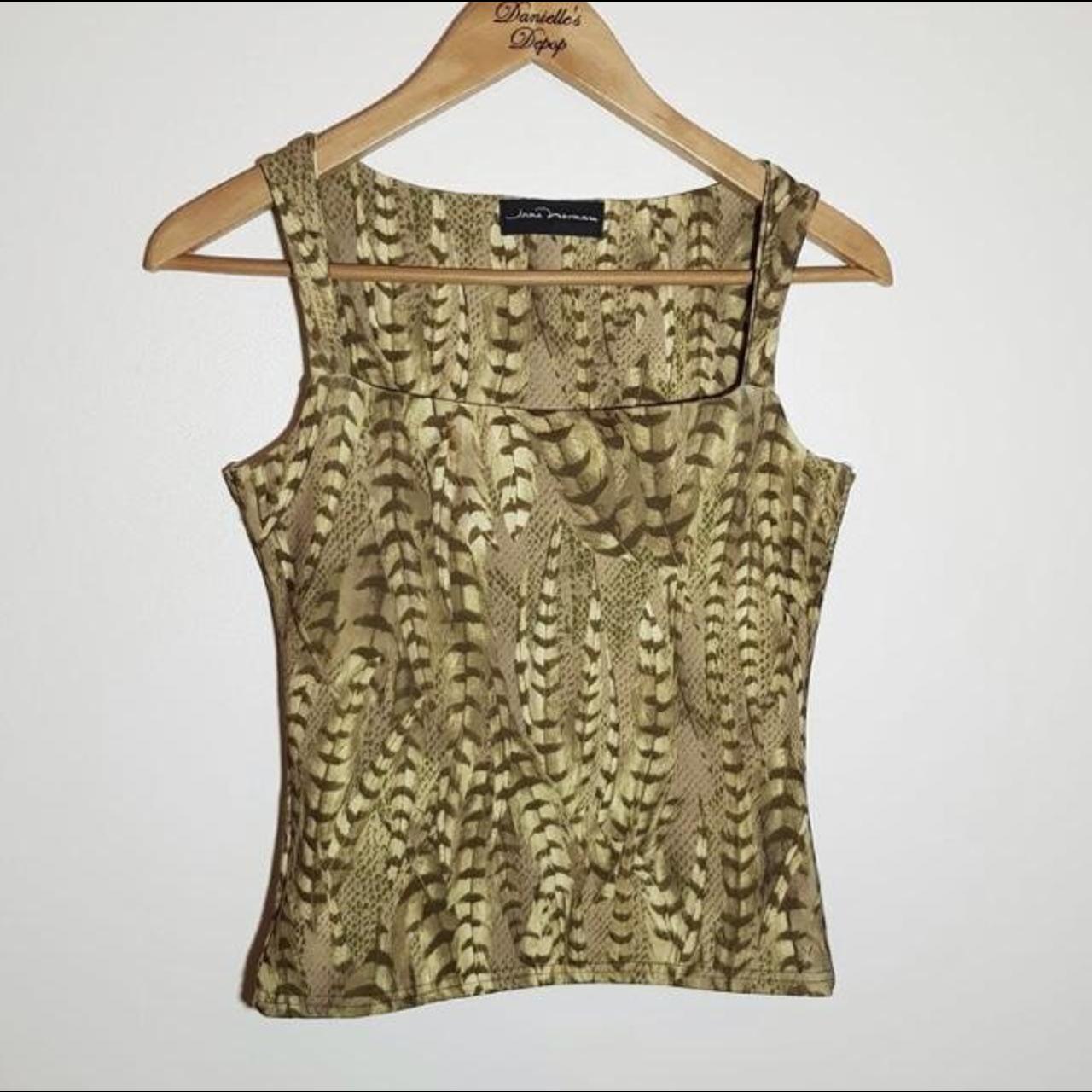 Jane Normans sexiest leaf pattern vest top jungle... - Depop
