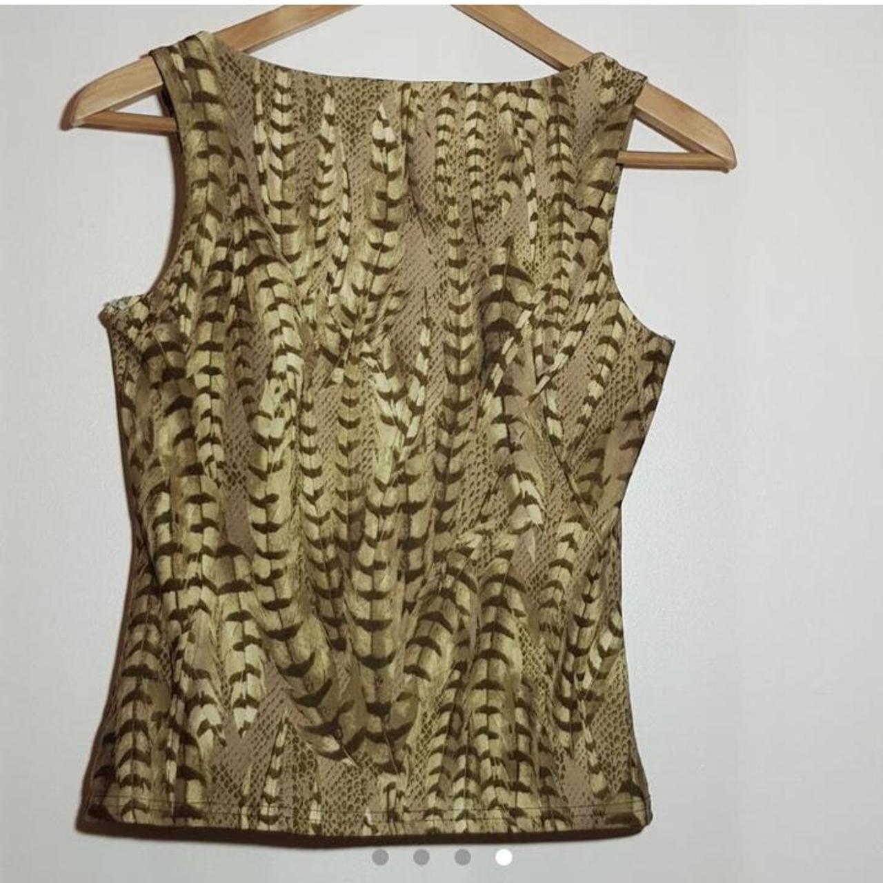 Jane Normans sexiest leaf pattern vest top jungle... - Depop
