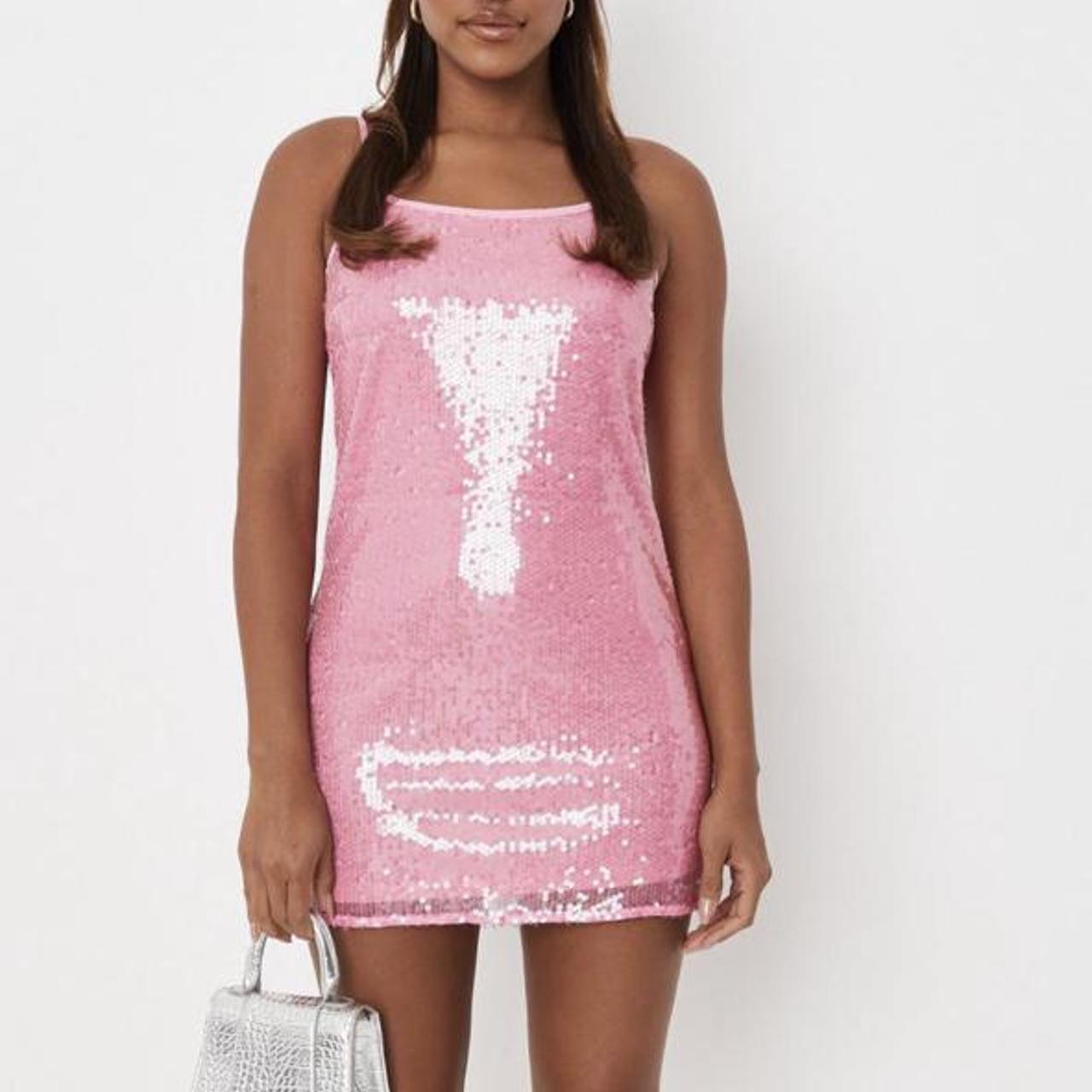 Missguided pink sequin dress 💗 Never been worn,... - Depop