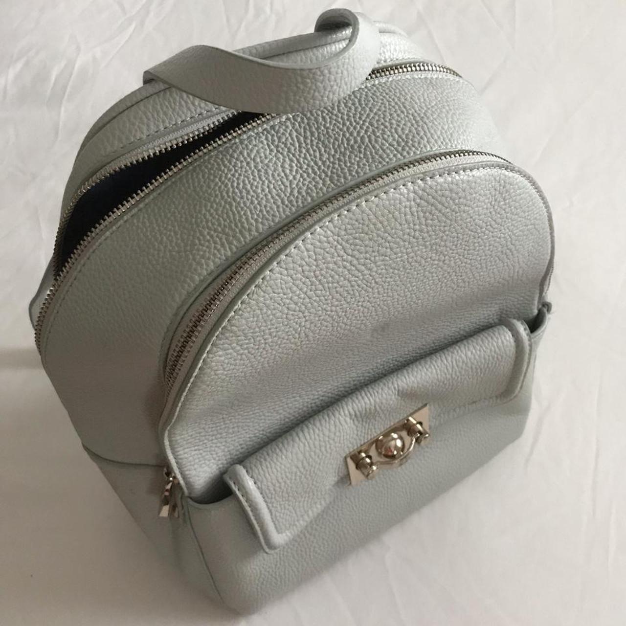 Zara rucksack/bag with gold detailing, two main... - Depop