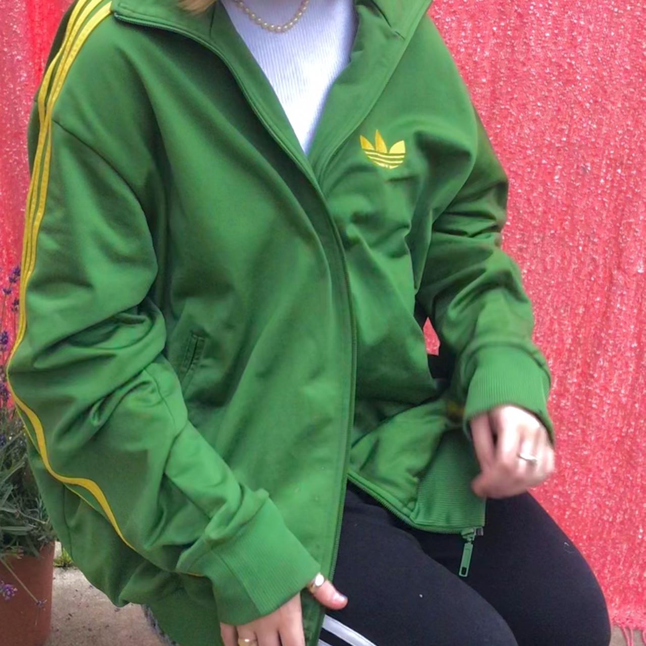 SPICY GREEN ADIDAS JACKET!! #adidas #vintage - Depop