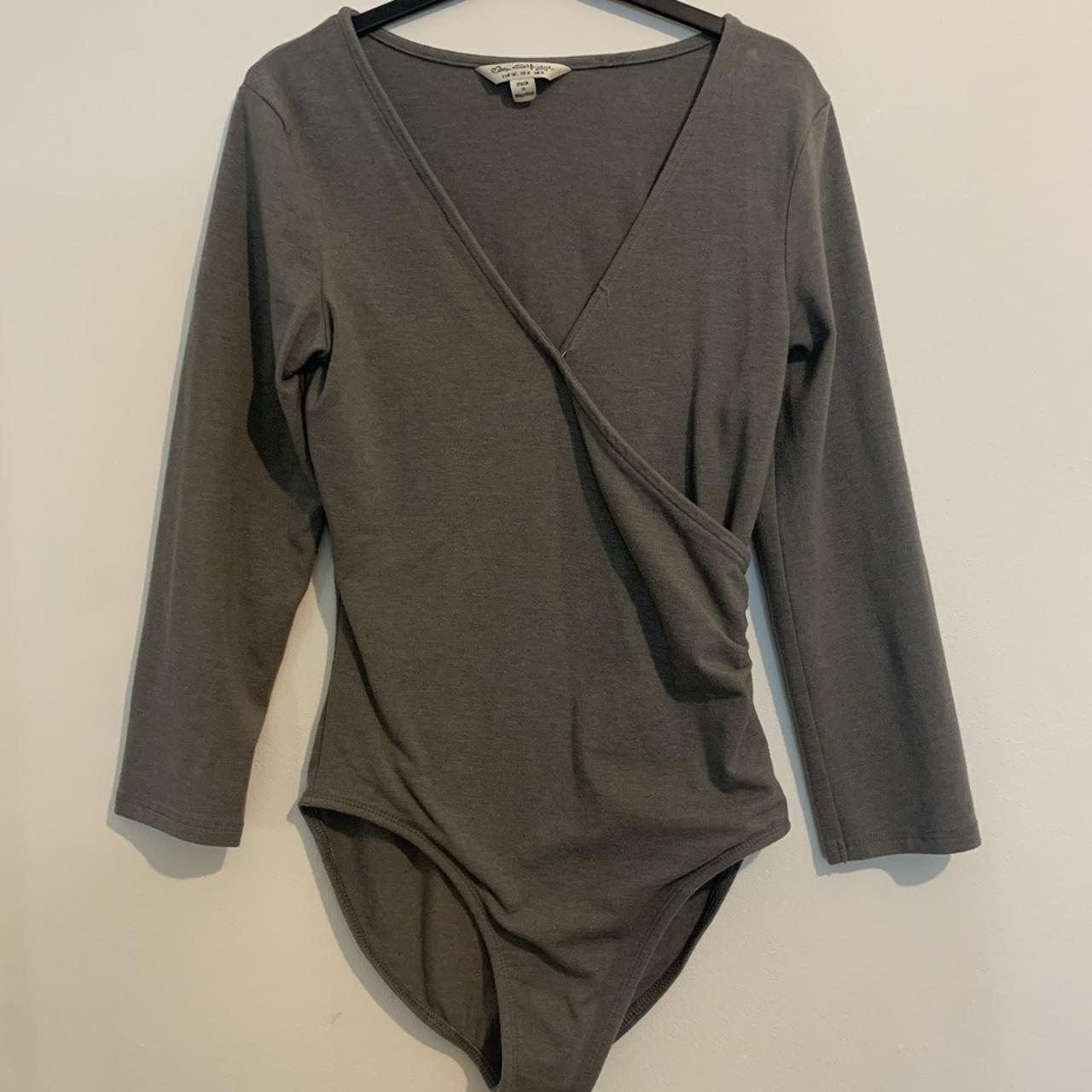 Grey bodysuit - figure flattering - perfect... - Depop