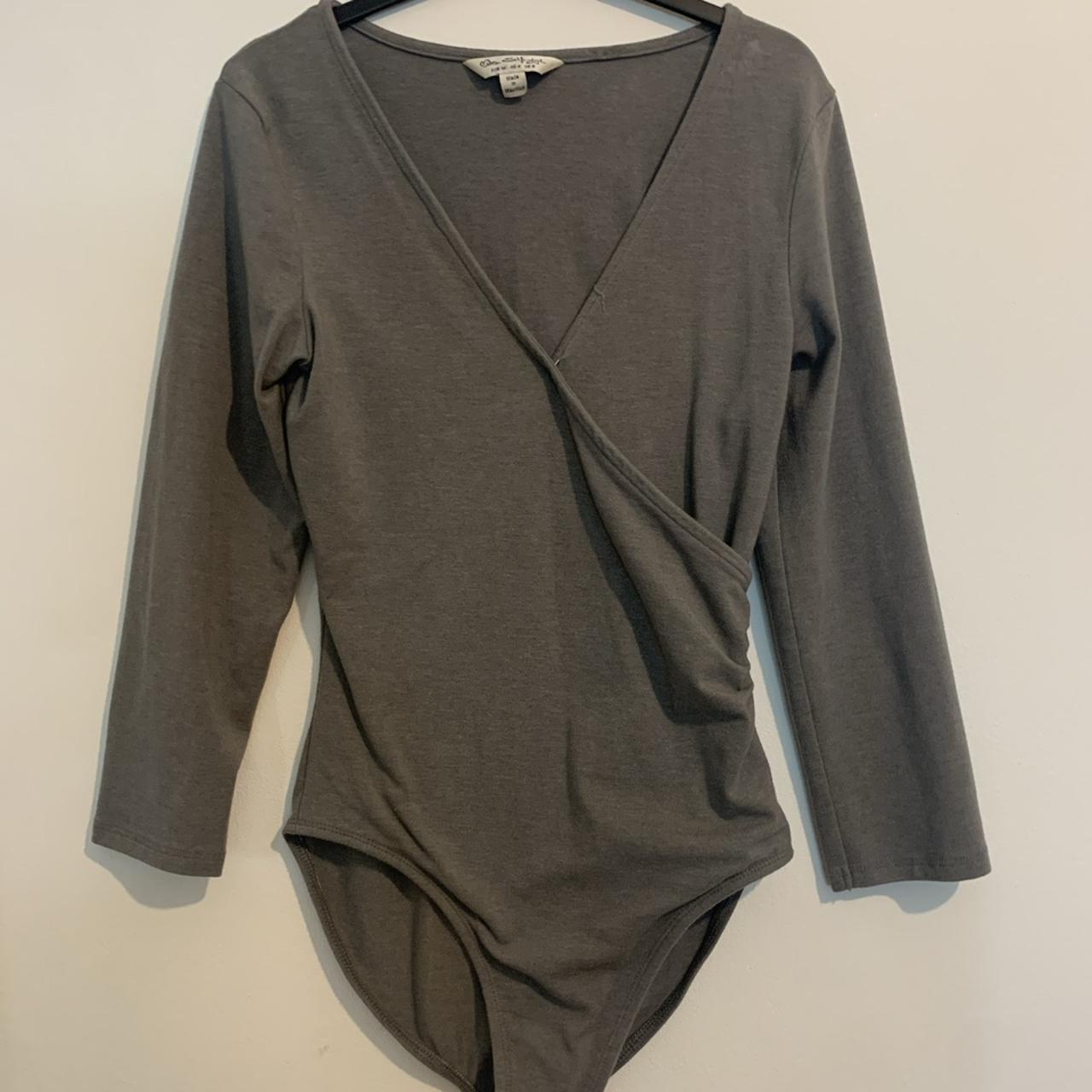 Grey bodysuit - figure flattering - perfect... - Depop