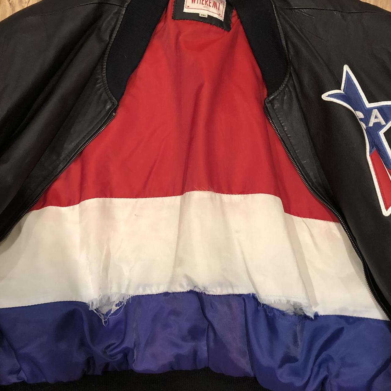 American Vintage Men's Red and Blue Jacket | Depop