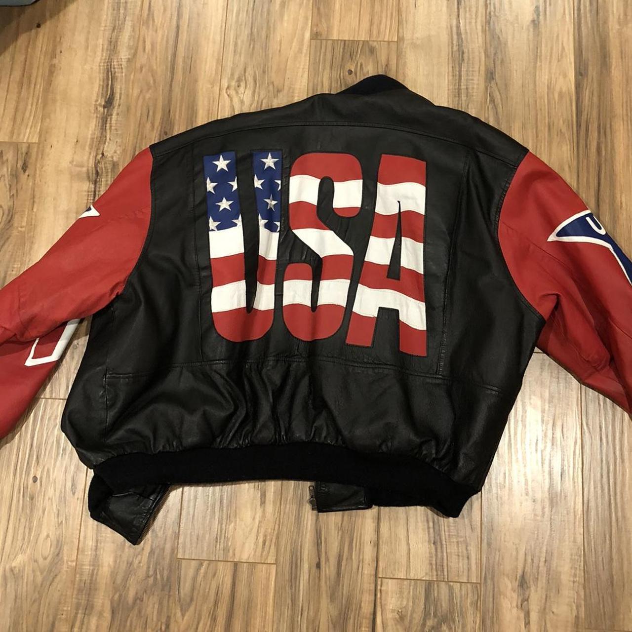 American Vintage Men's Red and Blue Jacket | Depop
