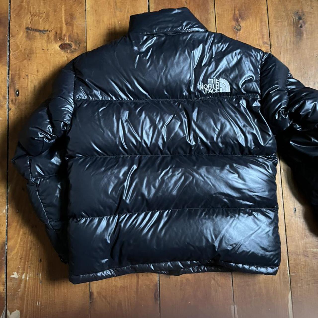 The North Face black puffer shiny in a size medium,... - Depop