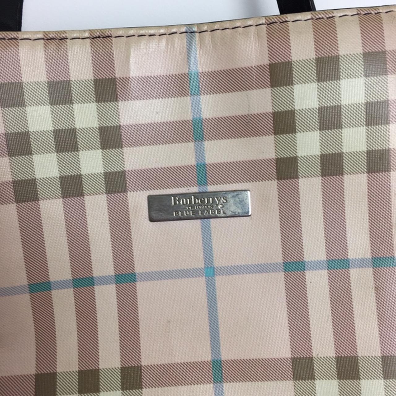 Vintage Burberry blue label hand bag- in 7/10... - Depop