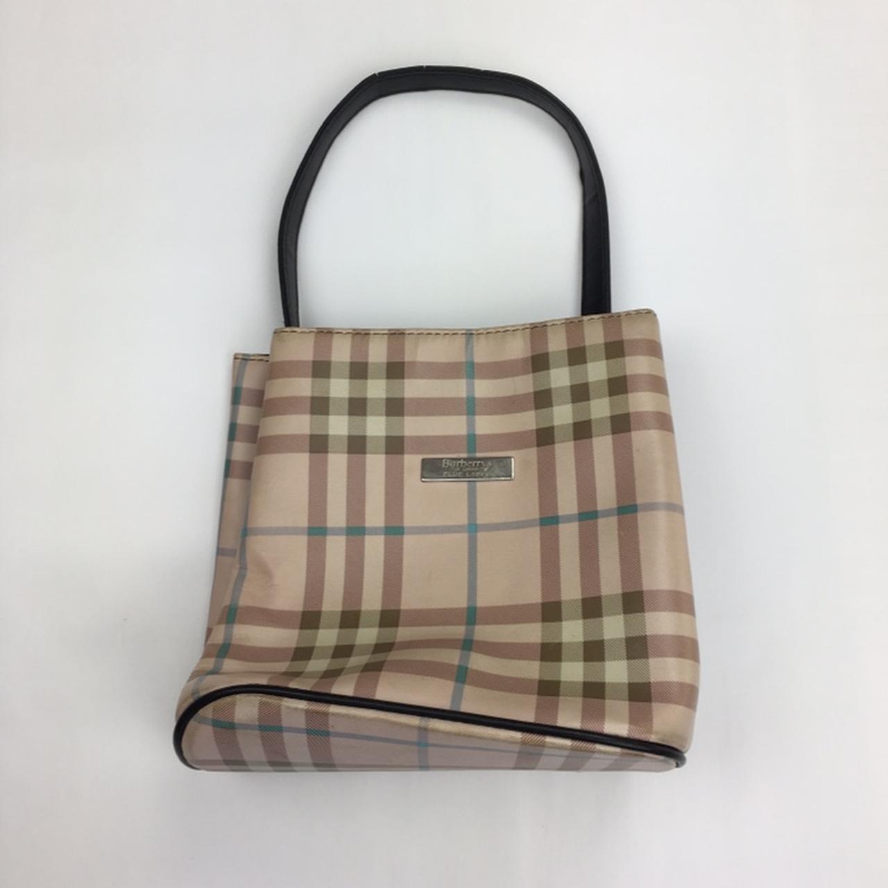 Vintage Burberry blue label hand bag- in 7/10... - Depop
