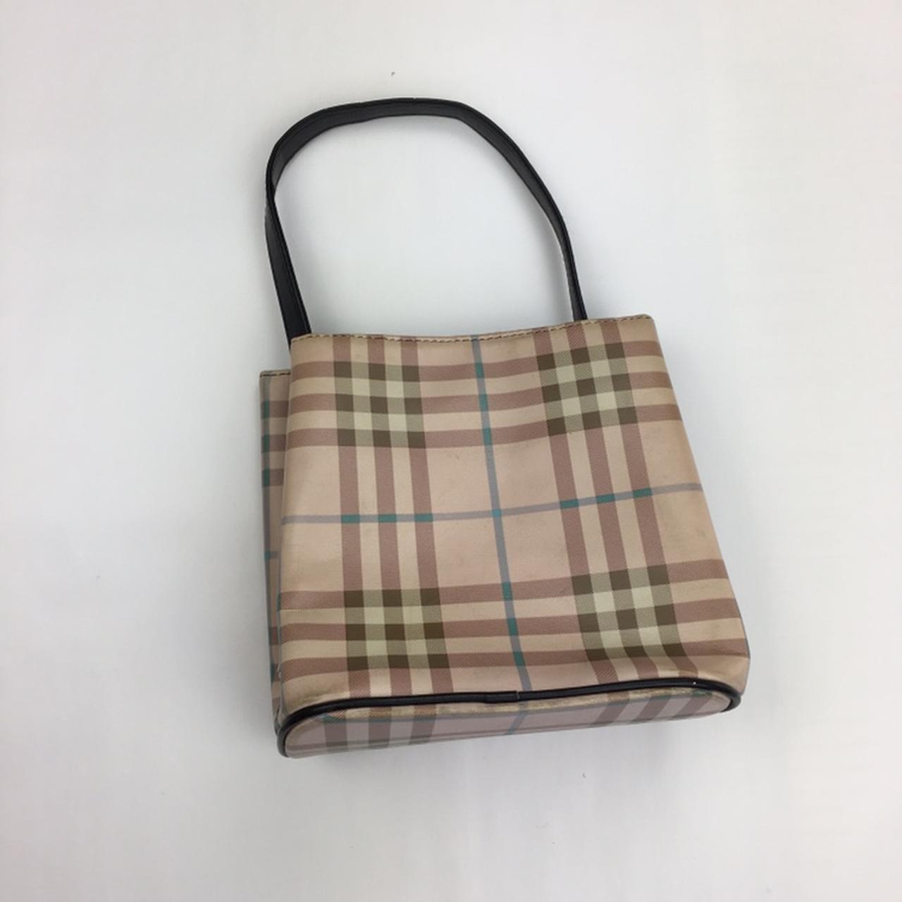 Vintage Burberry blue label hand bag- in 7/10... - Depop