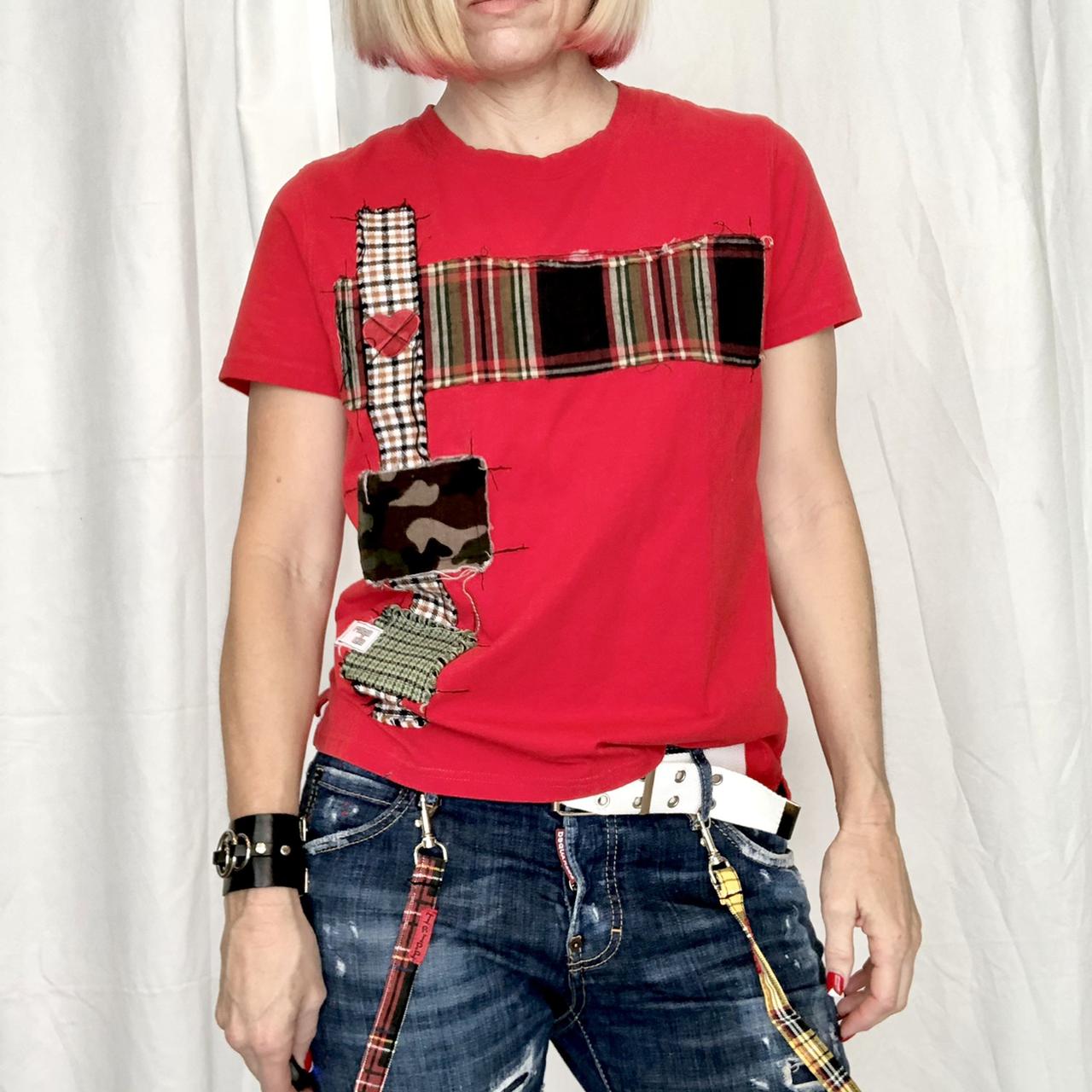 RONAELE patchwork t-shirt. 1/1 piece. designed and... - Depop