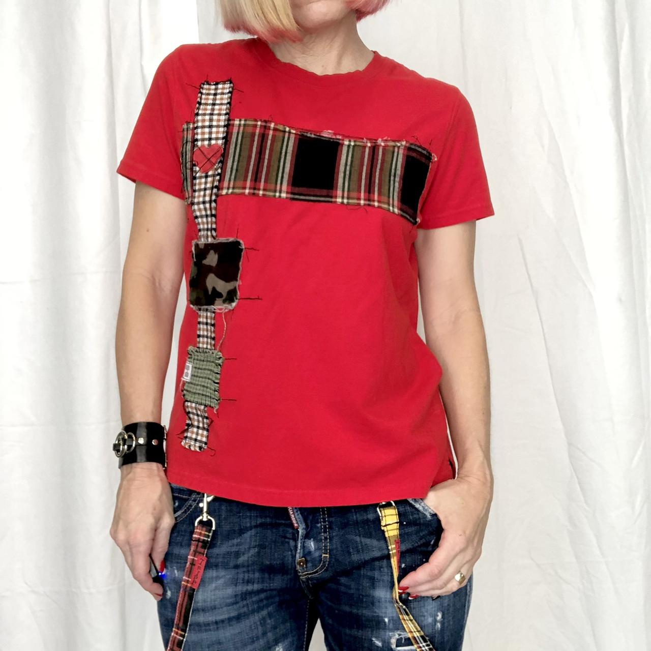 RONAELE patchwork t-shirt. 1/1 piece. designed and... - Depop