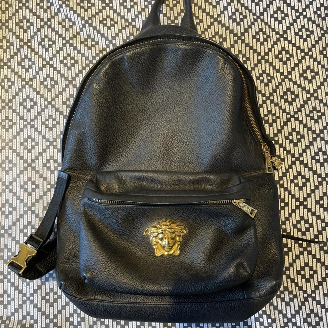 Versace Medusa Logo Leather Backpack 100% authentic... - Depop