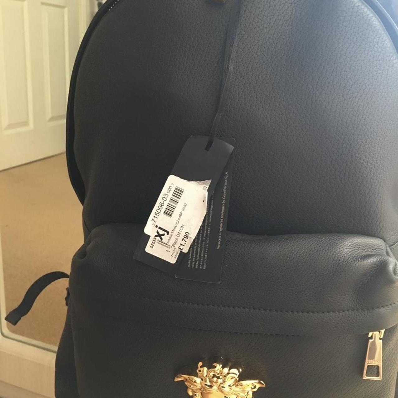 Versace Medusa Logo Leather Backpack 100% authentic... - Depop