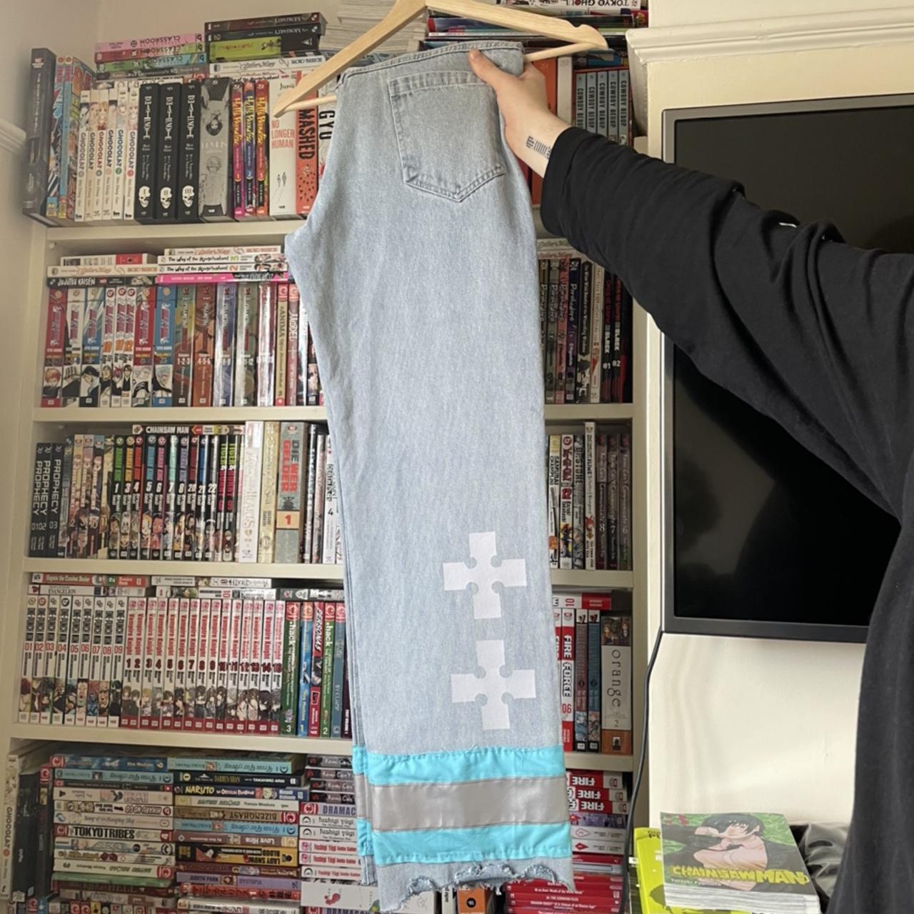 The coolest Fire Force hand printed jeans 🔥 got... - Depop