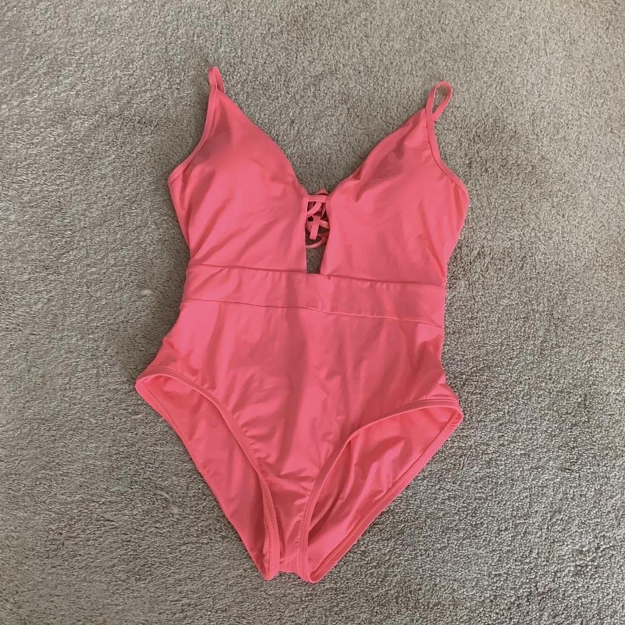 NWT Becca One Piece Swimsuit XL Bathing Coral Pink... - Depop