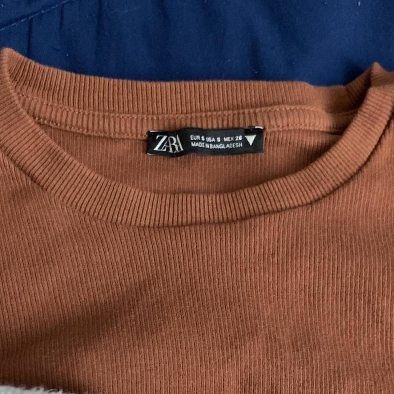 Zara scrunch dress in rust 💓 Perfect for fall 🍁... - Depop