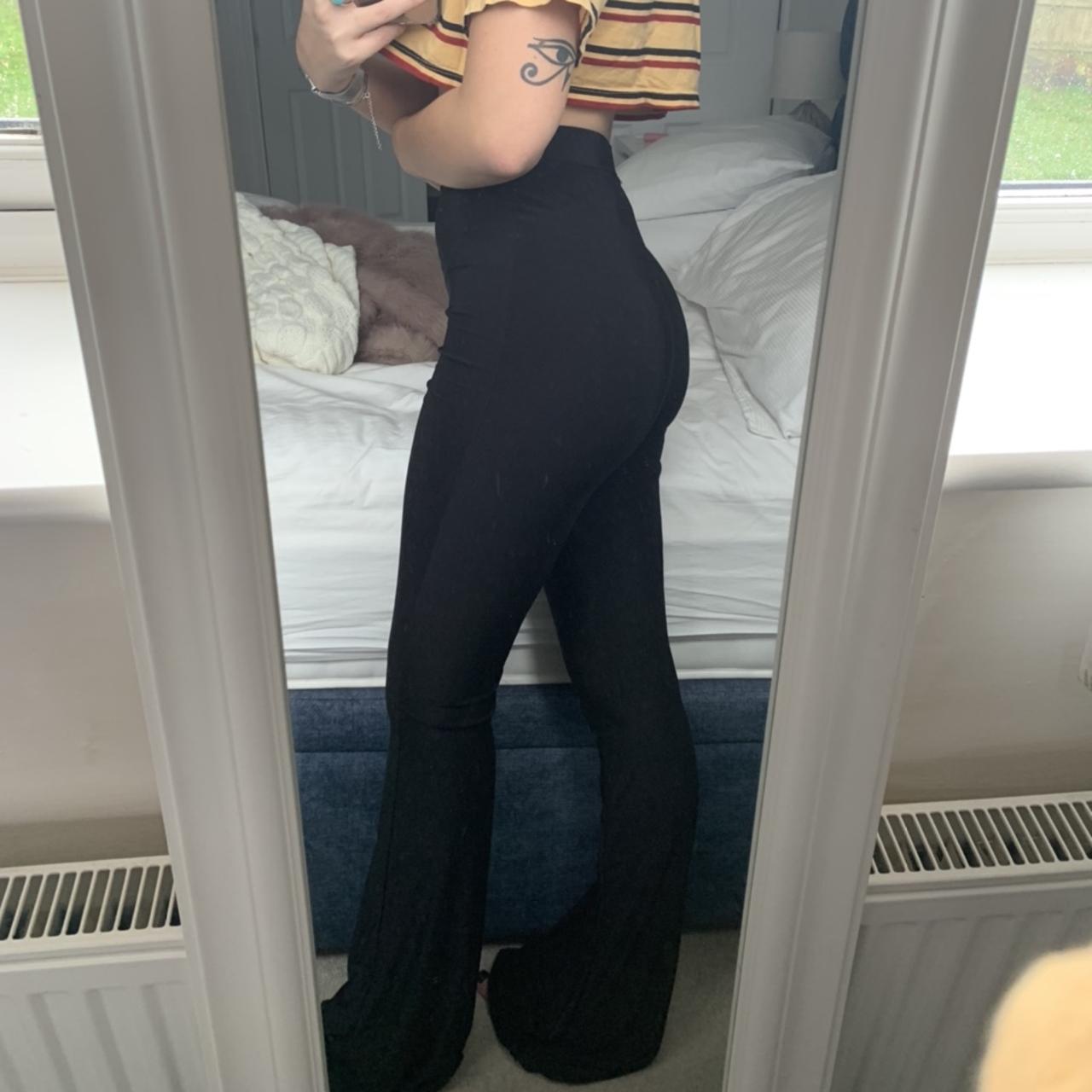 Black flares never worn brand new Too long for me... - Depop