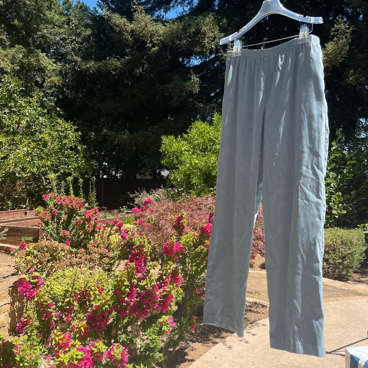 Vintage baby blue pants! Super cute and comfy.... - Depop