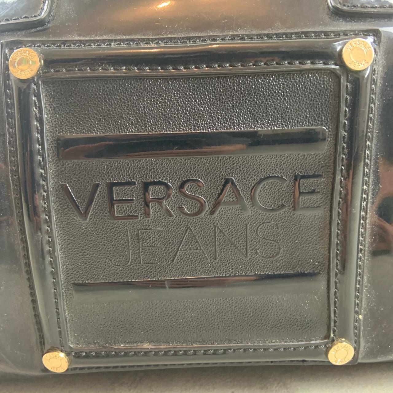 . Vintage Versace Handbag Black Couple scuff... - Depop