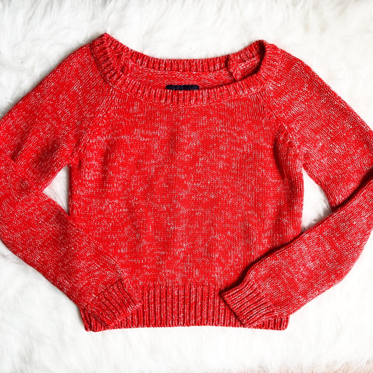 Beautiful slightly cropped coral sweater from... - Depop