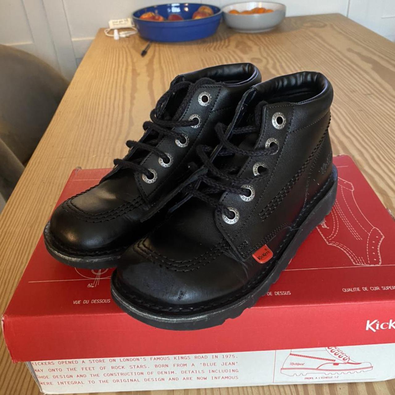 Kickers high top shoes, size 3 They’ve been worn... - Depop