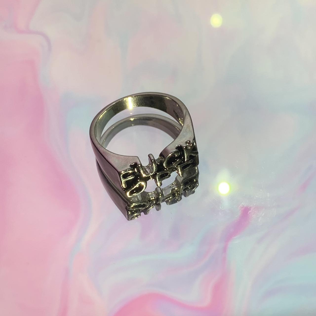 F*ck Off Ring ! Size 8 Stainless Steel🔗 Ships... - Depop
