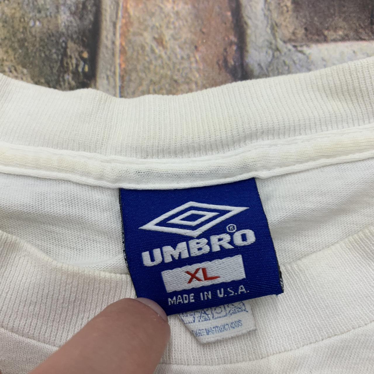 Umbro Men's White T-shirt | Depop