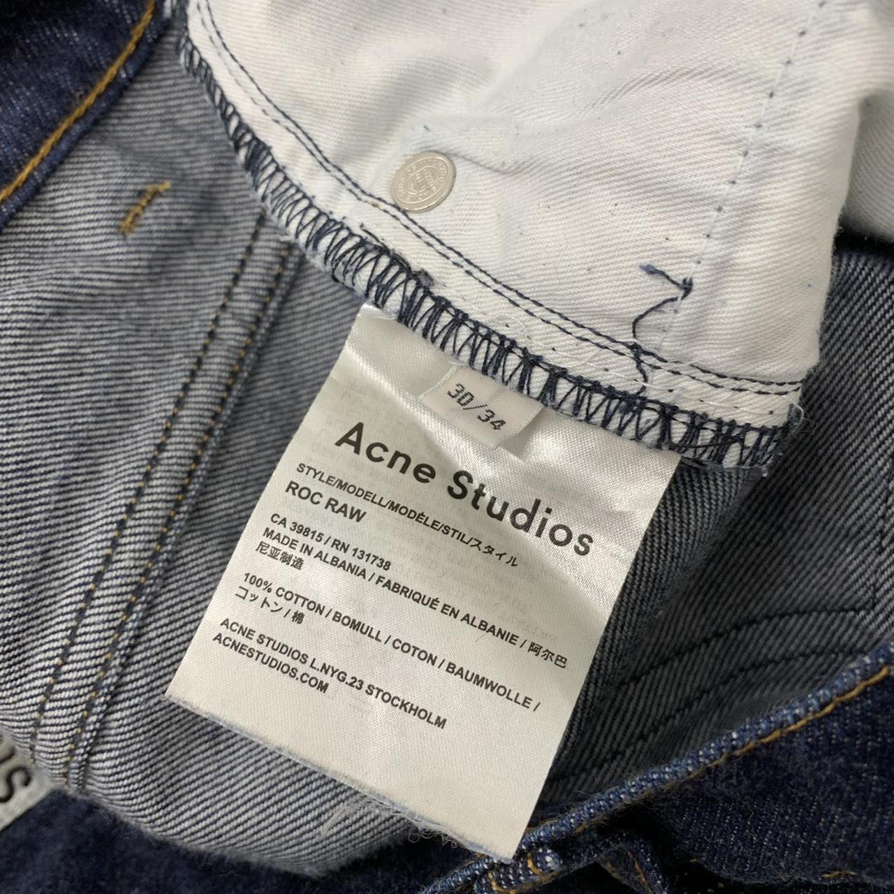 Acne Studios Roc Raw jeans in blue. Great condition.... - Depop
