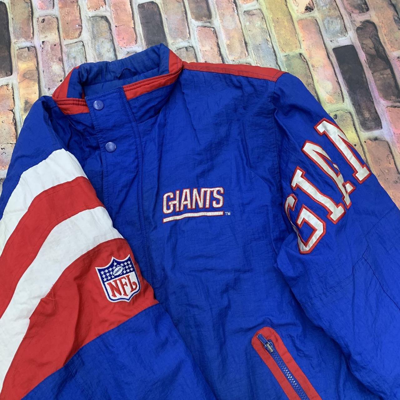 Vintage Starter New York Giants puffer jacket in... - Depop