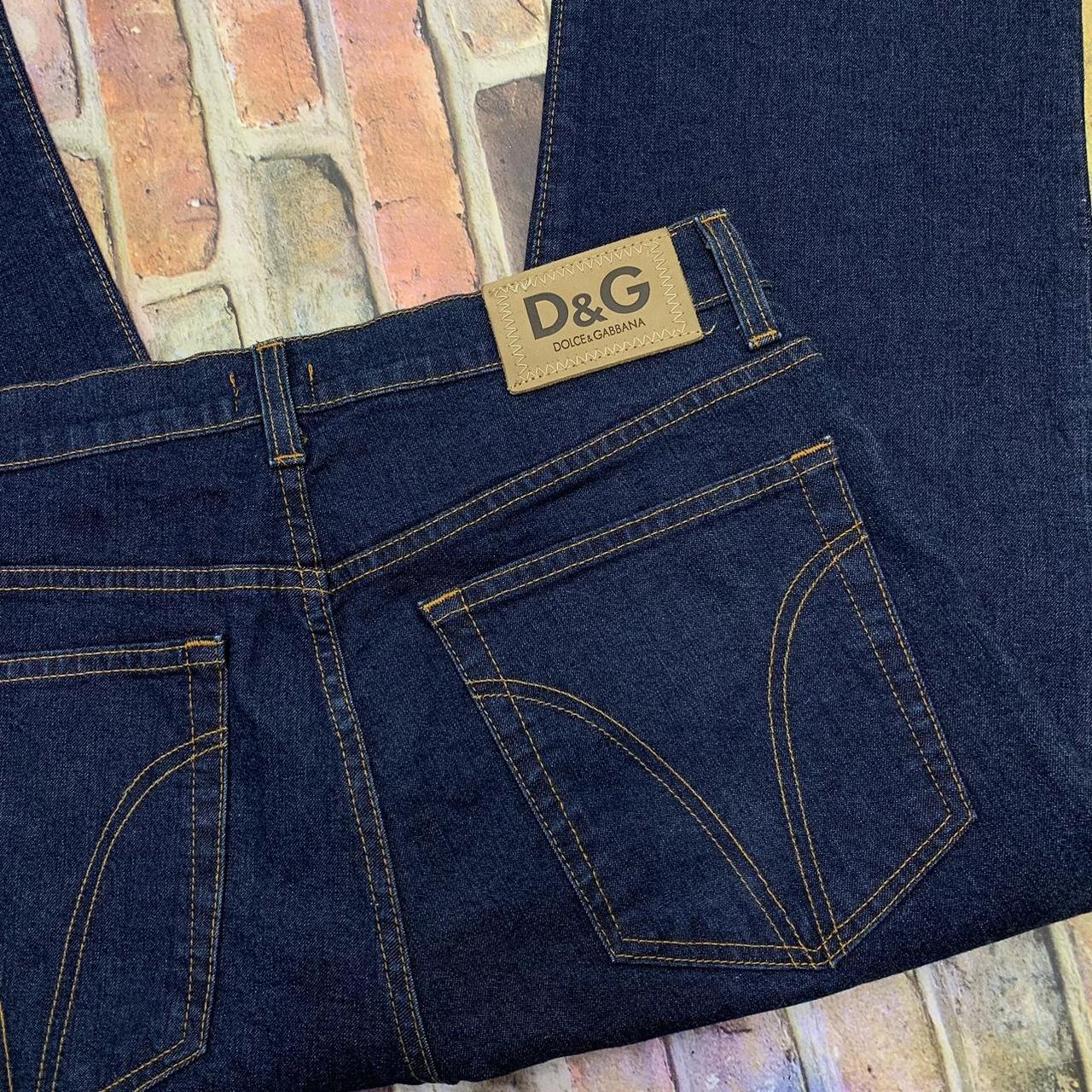 Vintage D&G Dolce & Gabbana jeans in navy. Y2K early... - Depop