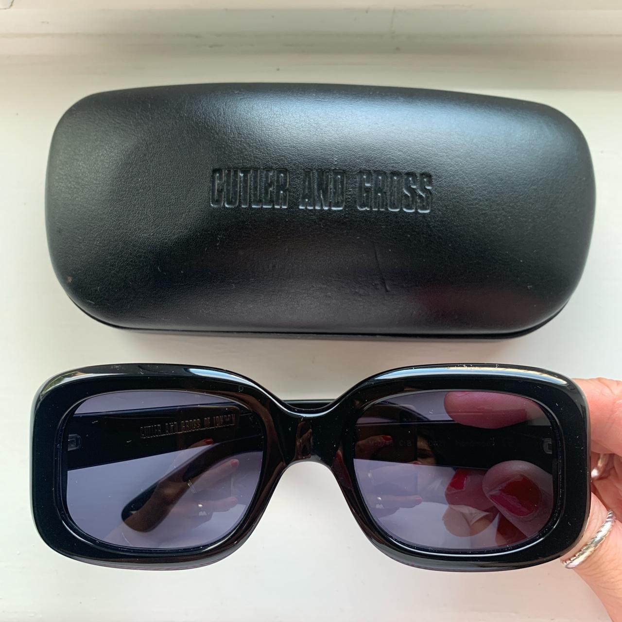 Cutler & Gross sunglasses. Black rectangle 70s... - Depop