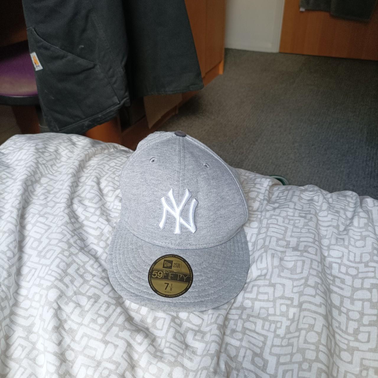 Grey NY New Era Cap Soft material, haven't seen... - Depop
