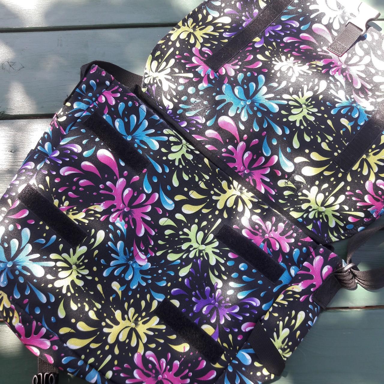 YakPak neon splat messenger bag. Super bright pink,... - Depop